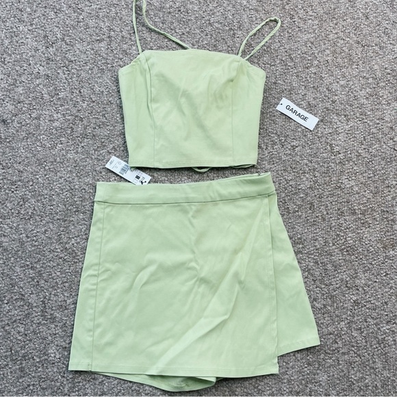 Garage | Shorts | Garage Green Two Piece Skort Set | Poshmark